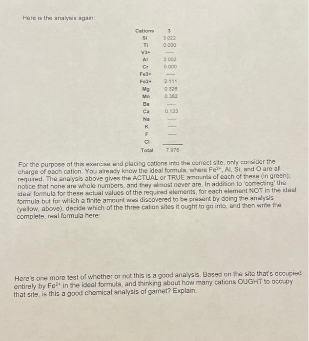 Here is the analysis again: For the purpose of this | Chegg.com