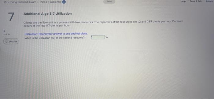 Solved Proctoning Enabled Exam Part 2 (Problems) Help | Chegg.com