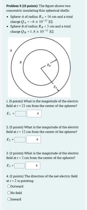 Solved Problem 9 (15 points): The figure shows two | Chegg.com