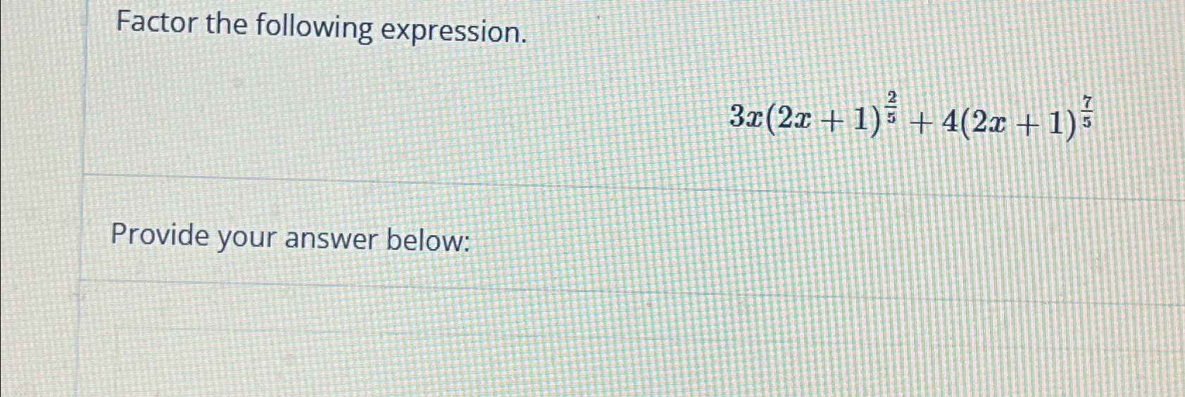 Solved Factor the following | Chegg.com