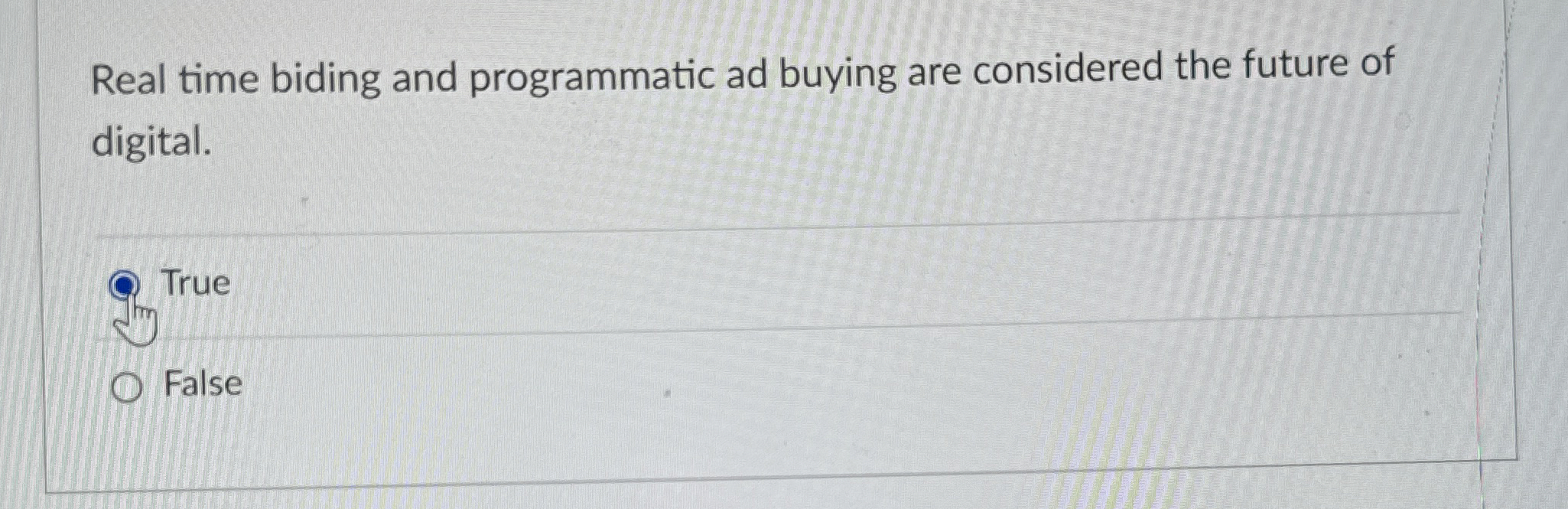 Solved Real time biding and programmatic ad buying are | Chegg.com