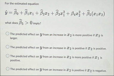Solved For the estimated equationhat(y)=widehat(β)0 | Chegg.com