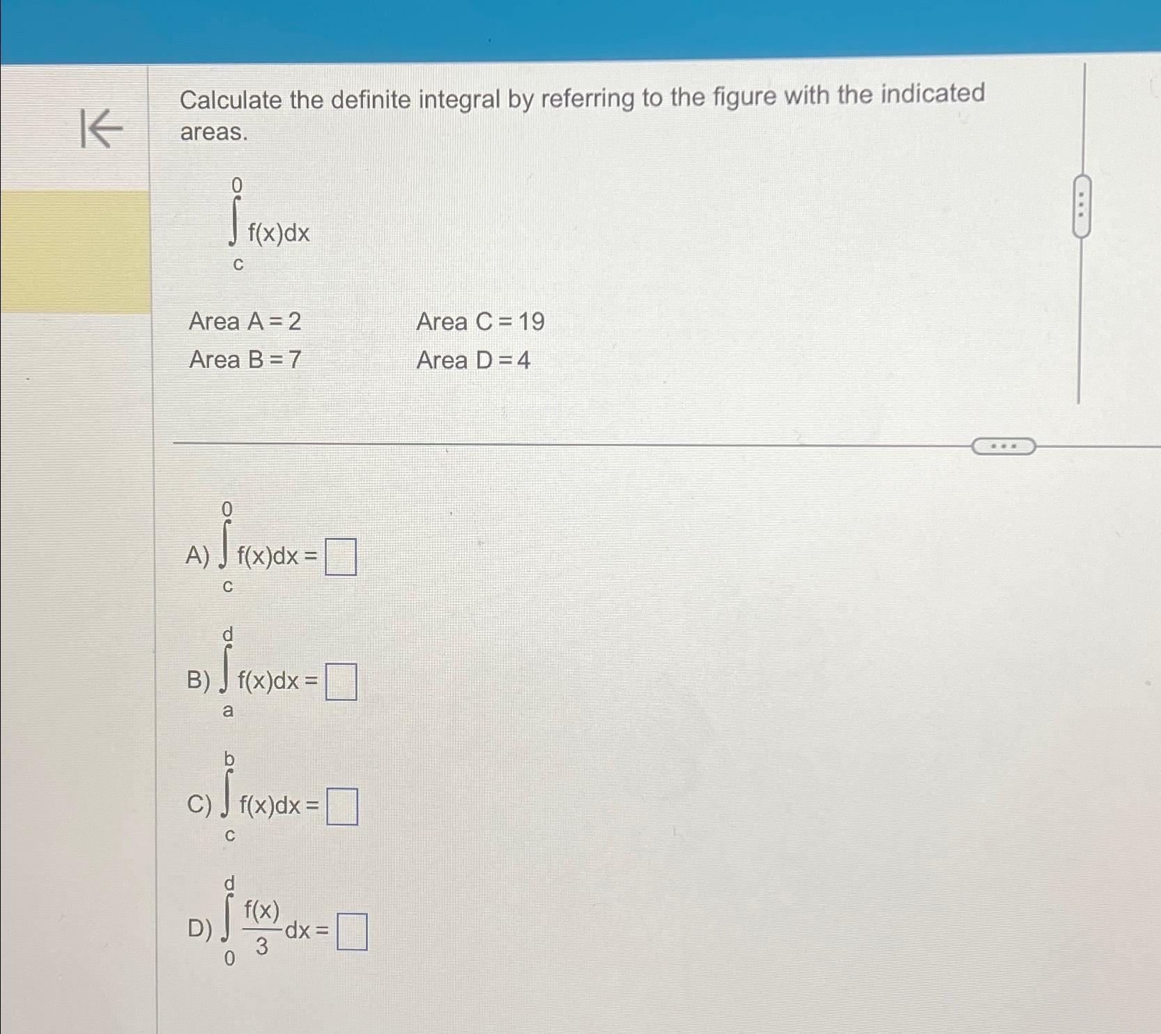 Solved Calculate the definite integral by referring to the | Chegg.com