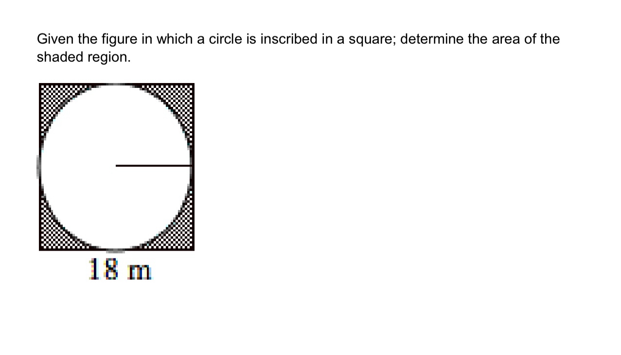 Solved Given the figure in which a circle is inscribed in a | Chegg.com