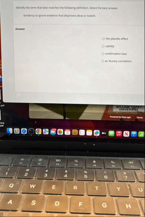 Solved Identify the term that best matches the following | Chegg.com