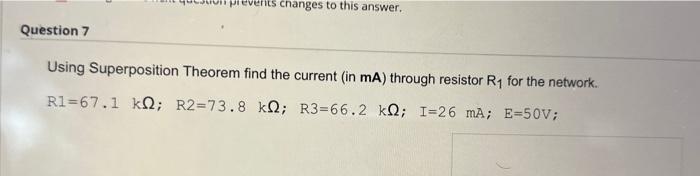 Solved Using Superposition Theorem find the current (in mA ) | Chegg.com