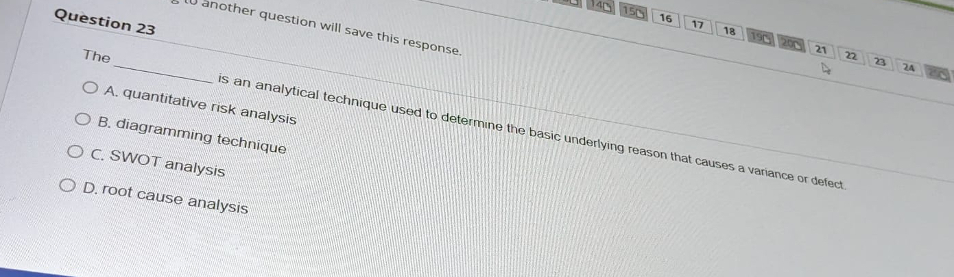 Solved Question 23The q,Is an analytical technique used to | Chegg.com