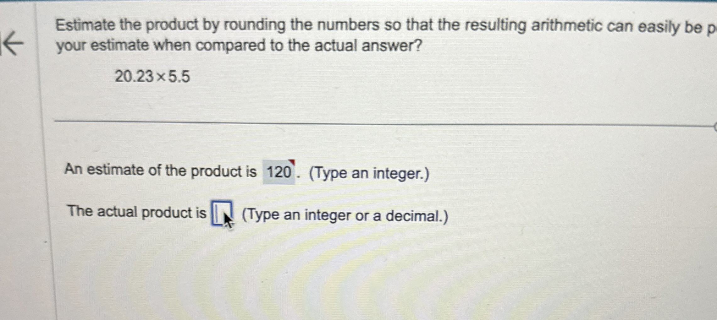 Solved Estimate the product by rounding the numbers so that | Chegg.com