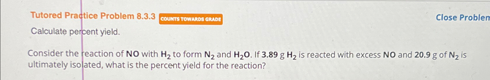 Solved Tutored Practice Problem 8.3.3 ﻿COUNTS TOWARDS | Chegg.com