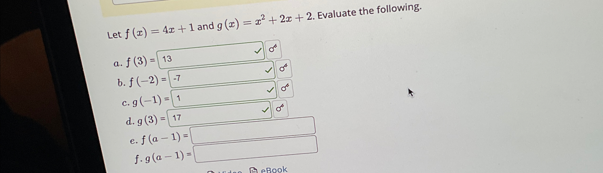 Solved Let F X 4x 1 ﻿and G X X2 2x 2 ﻿evaluate The