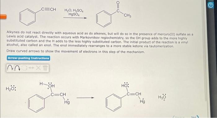 Solved CECH H2O, H2SO4 HgSO4 CH3 Alkynes do not react | Chegg.com