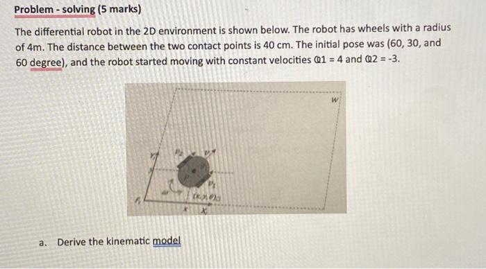 Solved 1. Draw the C-space for the blue rectangular robot in | Chegg.com