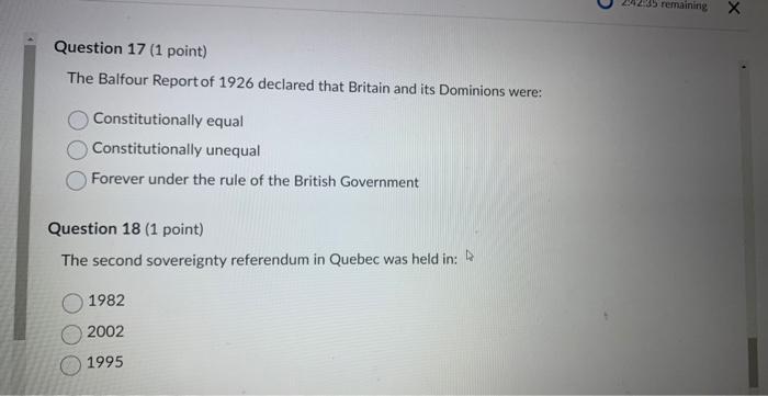 The Balfour Report of 1926 declared that Britain and | Chegg.com
