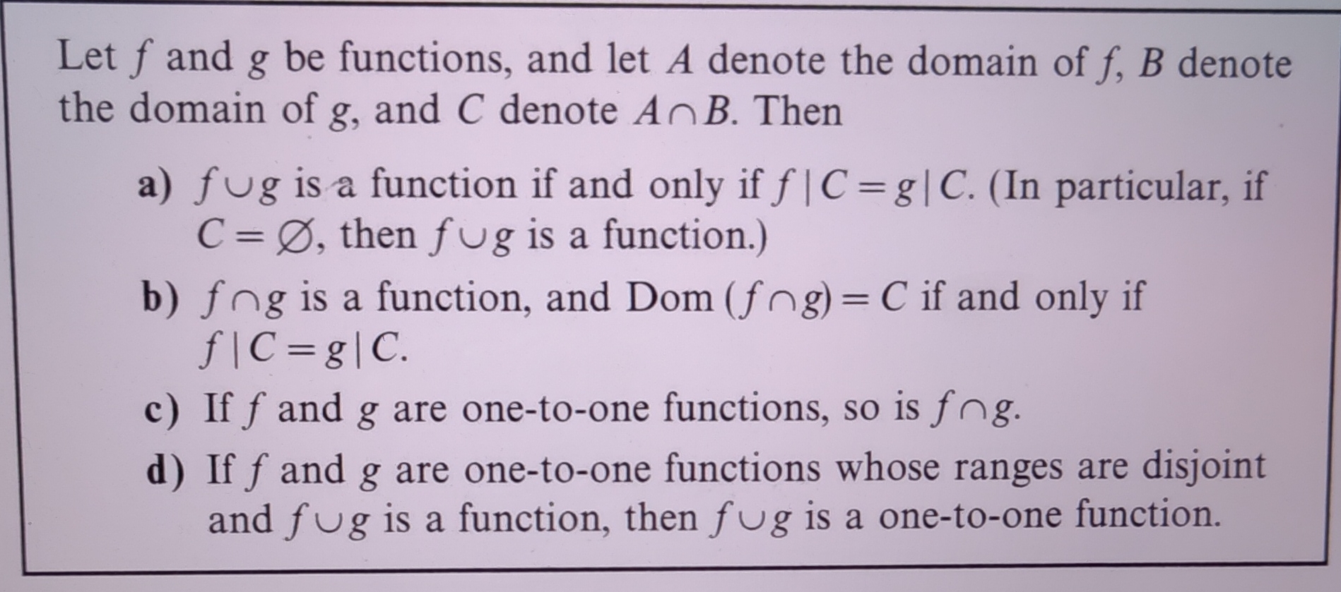 Solved Let f ﻿and g ﻿be functions, and let A denote the | Chegg.com