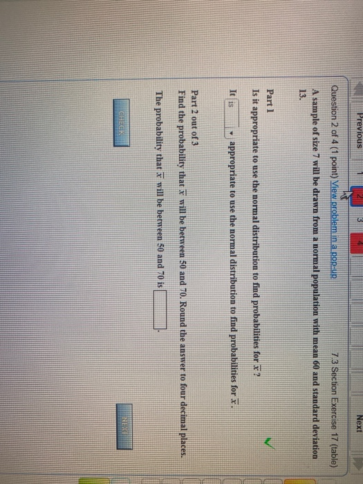 Solved Previous Next Question 2 of 4 (1 point) View problem | Chegg.com