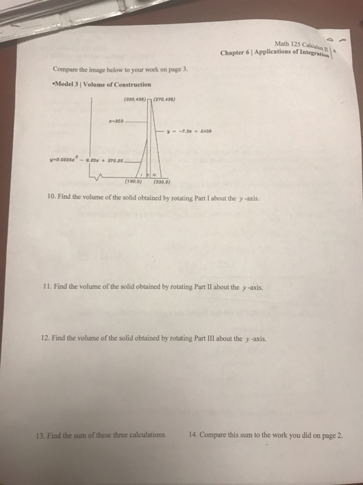 Solved Math 125 Calculus 1 Chapter 6 Applications of | Chegg.com