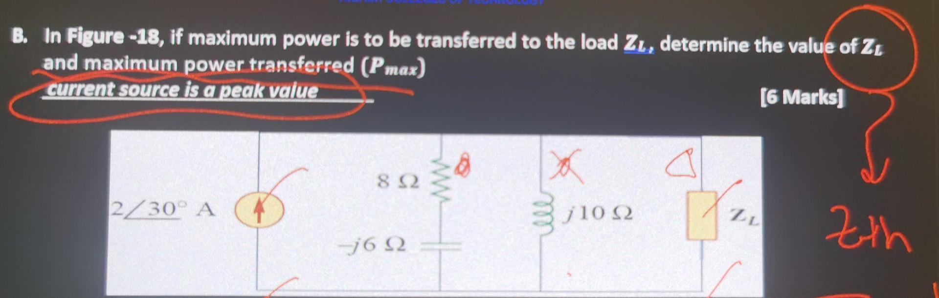 Solved In Figure - 18, if maximum power is to be transferred | Chegg.com