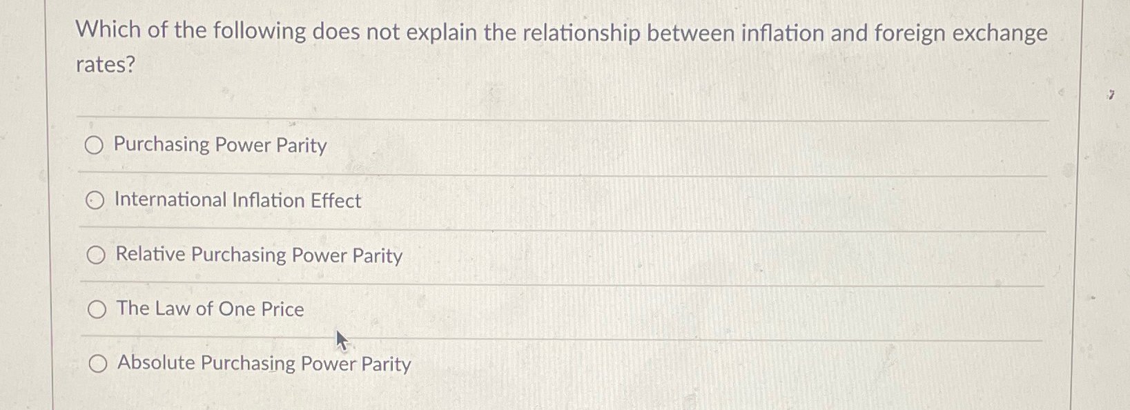 Solved Which of the following does not explain the | Chegg.com