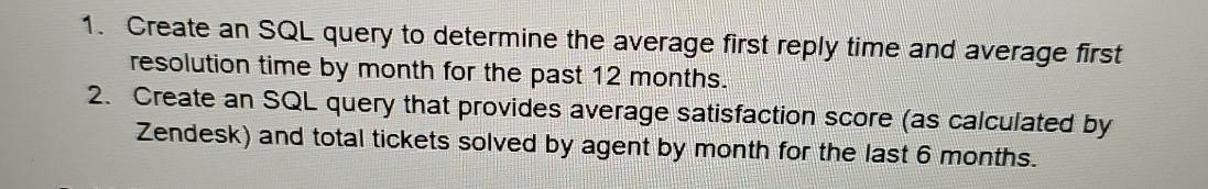 Solved Greate an SQL query to determine the average first | Chegg.com