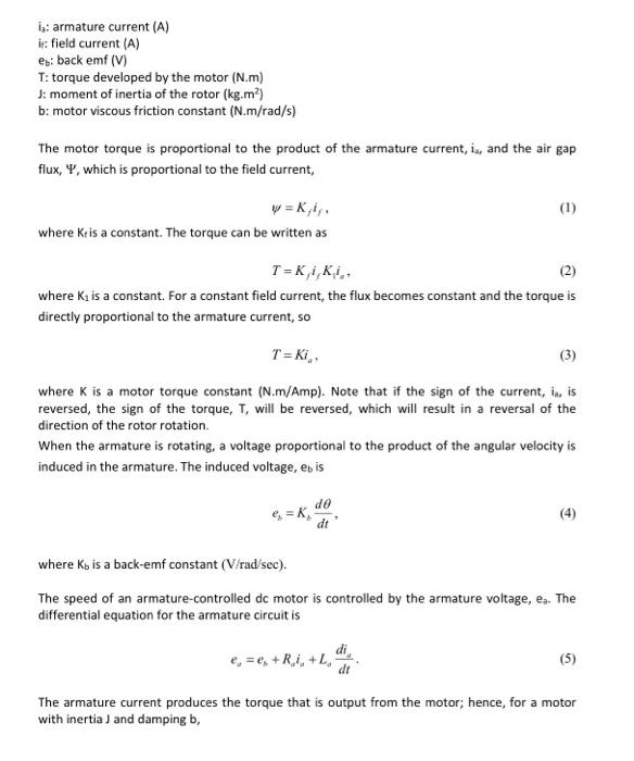 A common actuator in control systems is the DC motor. | Chegg.com