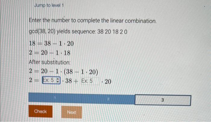 Solved Enter the number to complete the linear combination. | Chegg.com