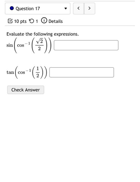 Solved Evaluate the following expressions. | Chegg.com