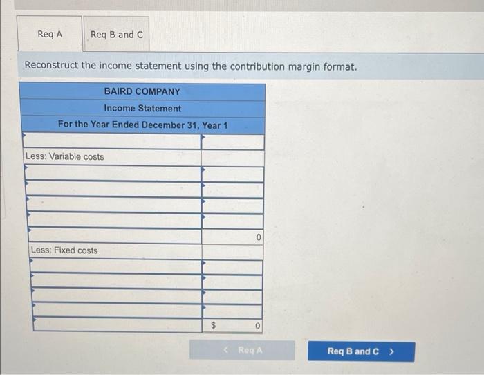 Solved Exercise 2-13A (Algo) Using contribution margin | Chegg.com