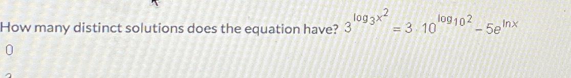 Solved How many distinct solutions does the equation have? | Chegg.com