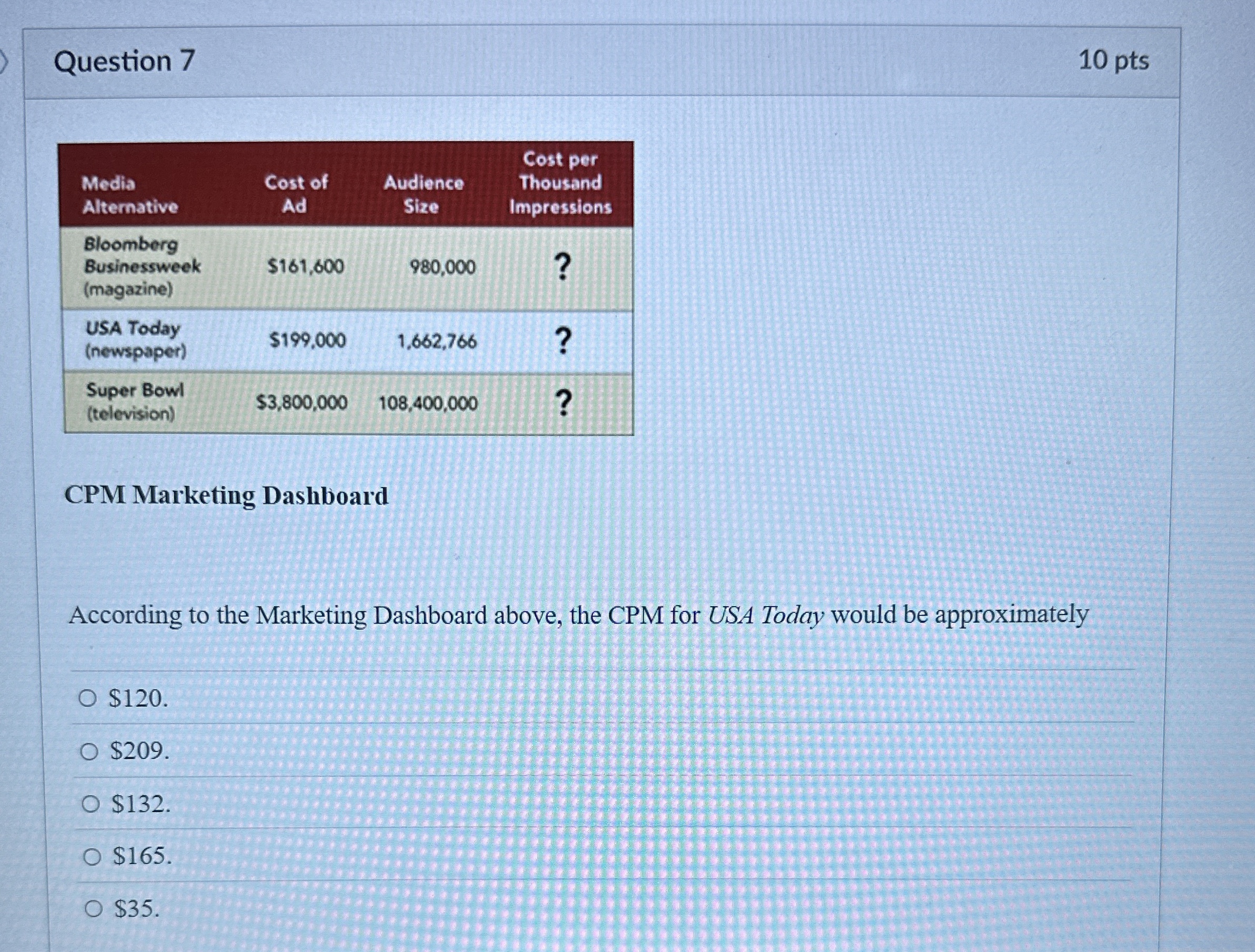 Solved Question 710 | Chegg.com