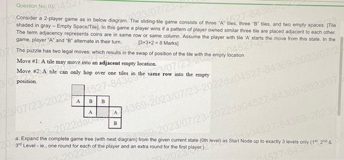 Solved Consider a 2-player game as in below diagram. The | Chegg.com