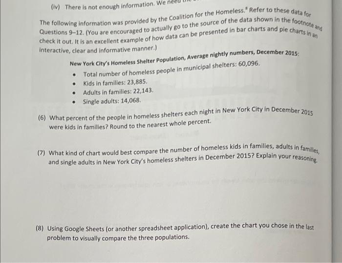 Solved (iv) There is not enough information. We The | Chegg.com