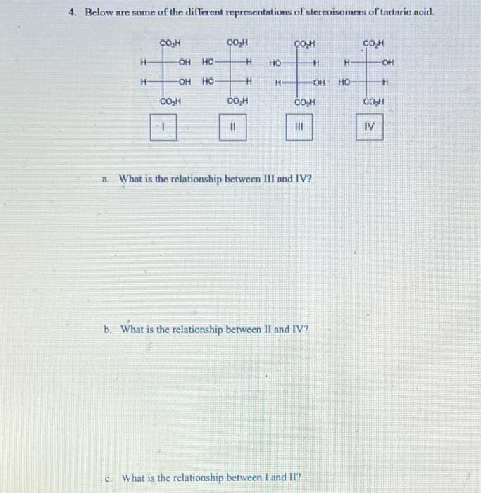Solved 4. Below are some of the different representations of | Chegg.com