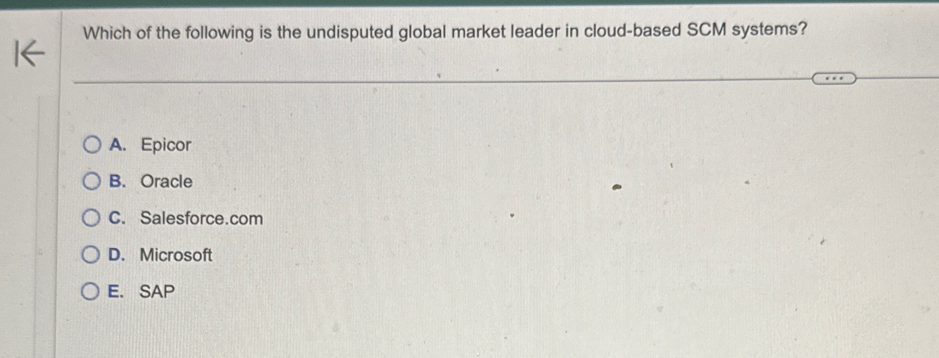 Solved Which of the following is the undisputed global | Chegg.com