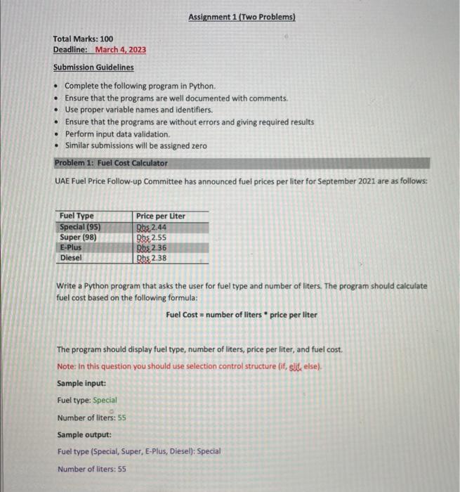 Solved Total Marks: 100 Deadline: March 4, 2023 Submission | Chegg.com