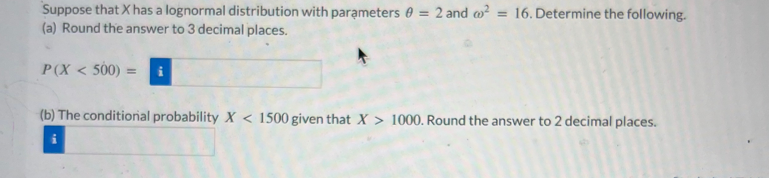 Solved Suppose That X ﻿has A Lognormal Distribution With