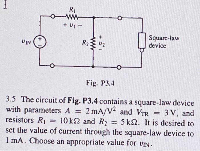 Solved Fig. P3.4 3.5 The circuit of Fig. P3.4 contains a | Chegg.com