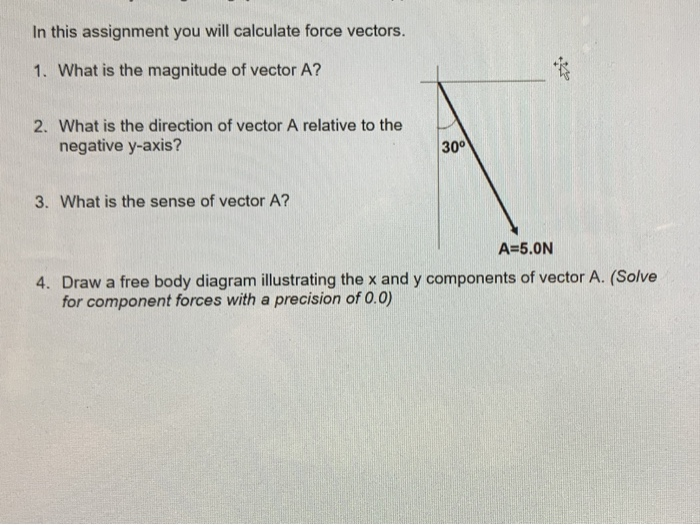 Solved In this assignment you will calculate force vectors. | Chegg.com