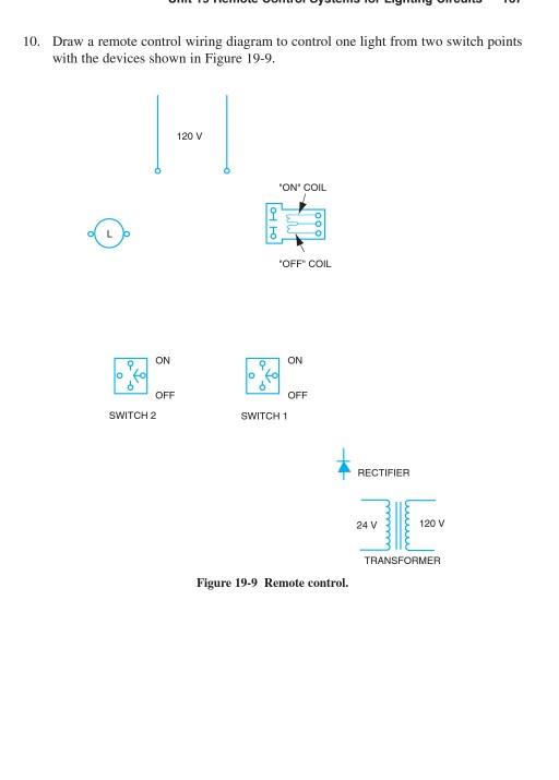 Solved 10. Draw a remote control wiring diagram to control | Chegg.com