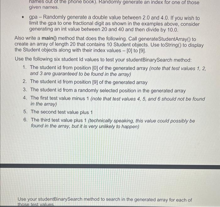 Solved Searching Student Records The file Student.java is | Chegg.com