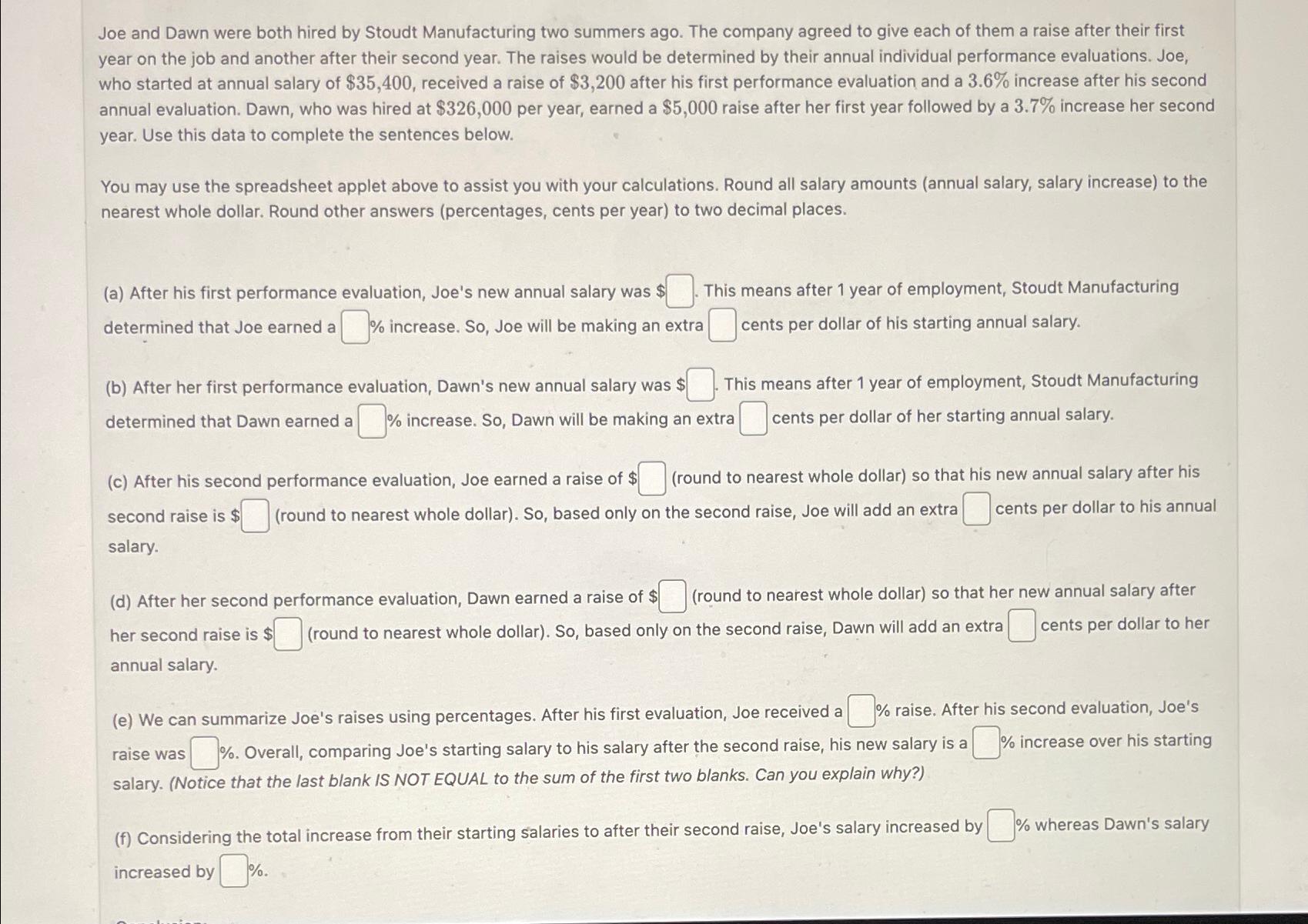 Solved Joe and Dawn were both hired by Stoudt Manufacturing | Chegg.com