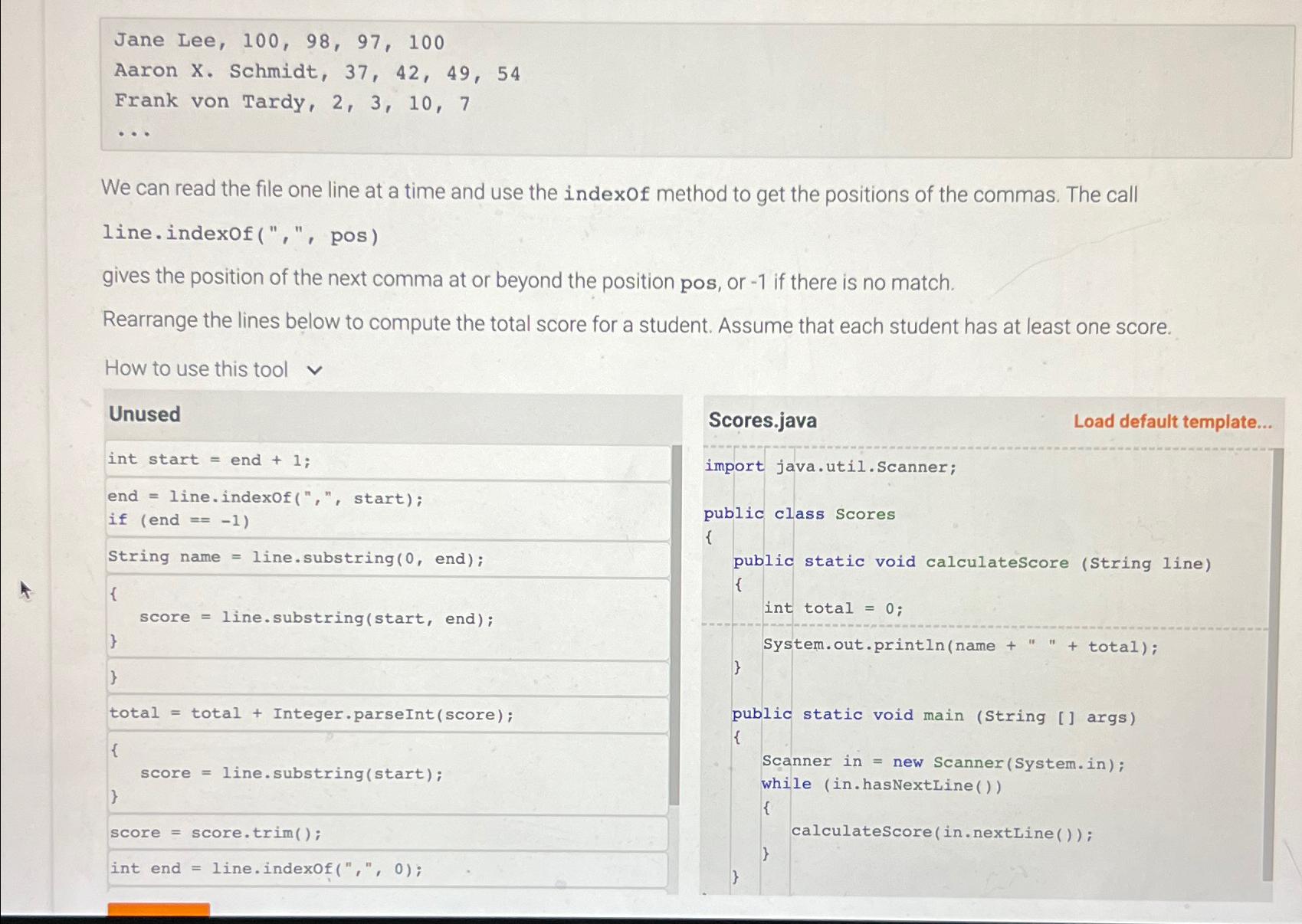 Solved Jane Lee, 100,98,97,100Aaron X. ﻿Schmidt, | Chegg.com