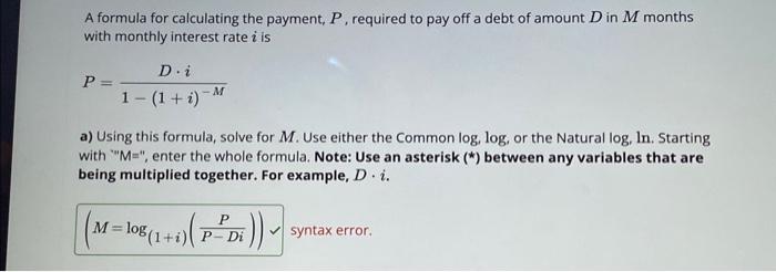 Using the formula for M from question 2, answer the | Chegg.com