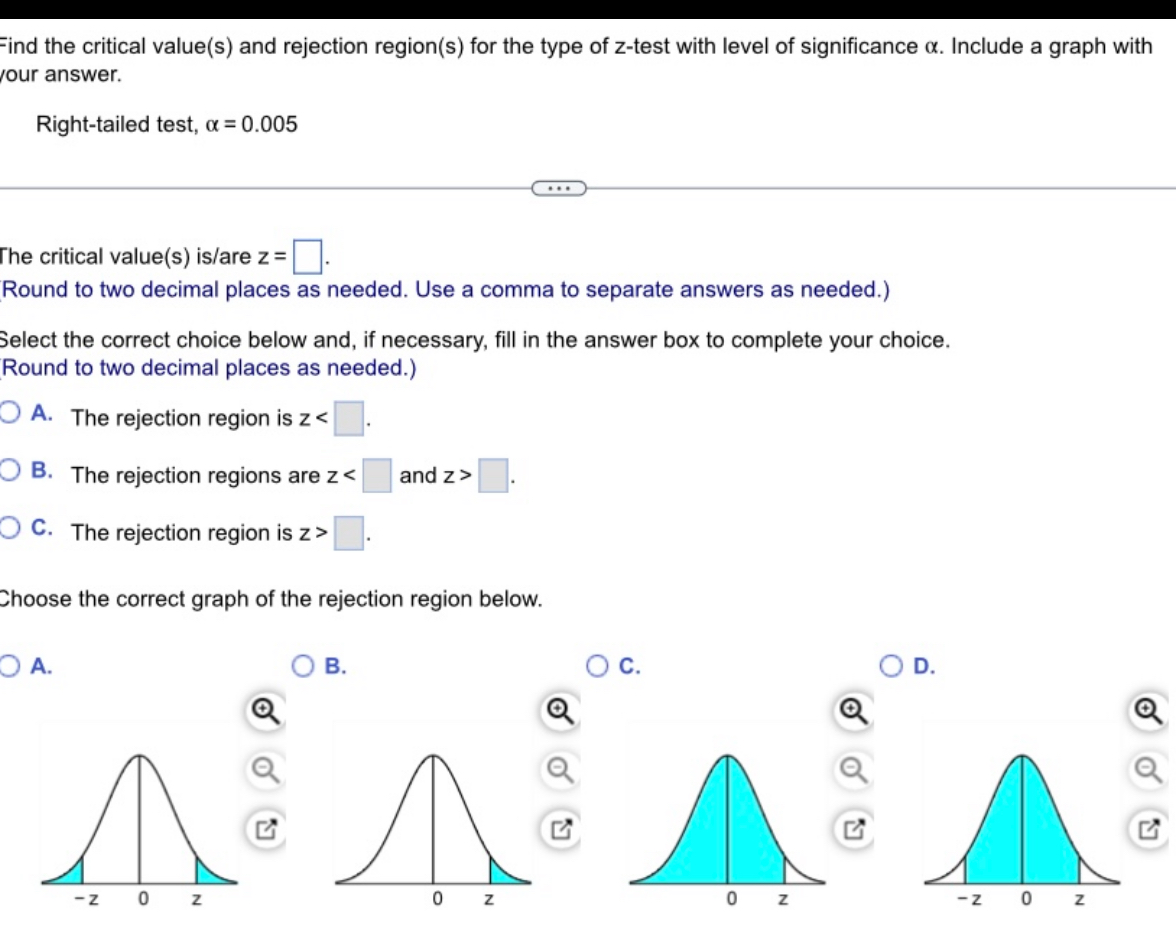 Solved Find the critical value(s) ﻿and rejection region(s) | Chegg.com