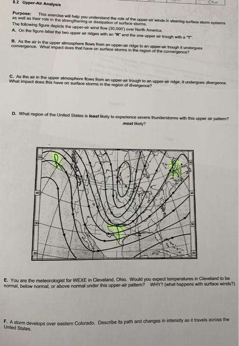 Solved 82 Upper Air Analysis Purpose This Exercise Will 3432
