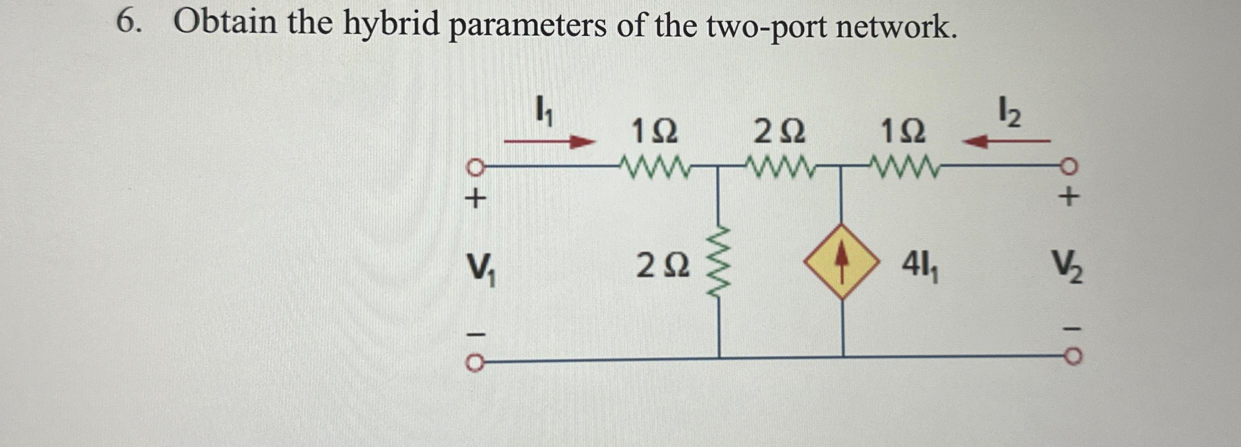Solved Obtain the hybrid parameters of the two-port network. | Chegg.com