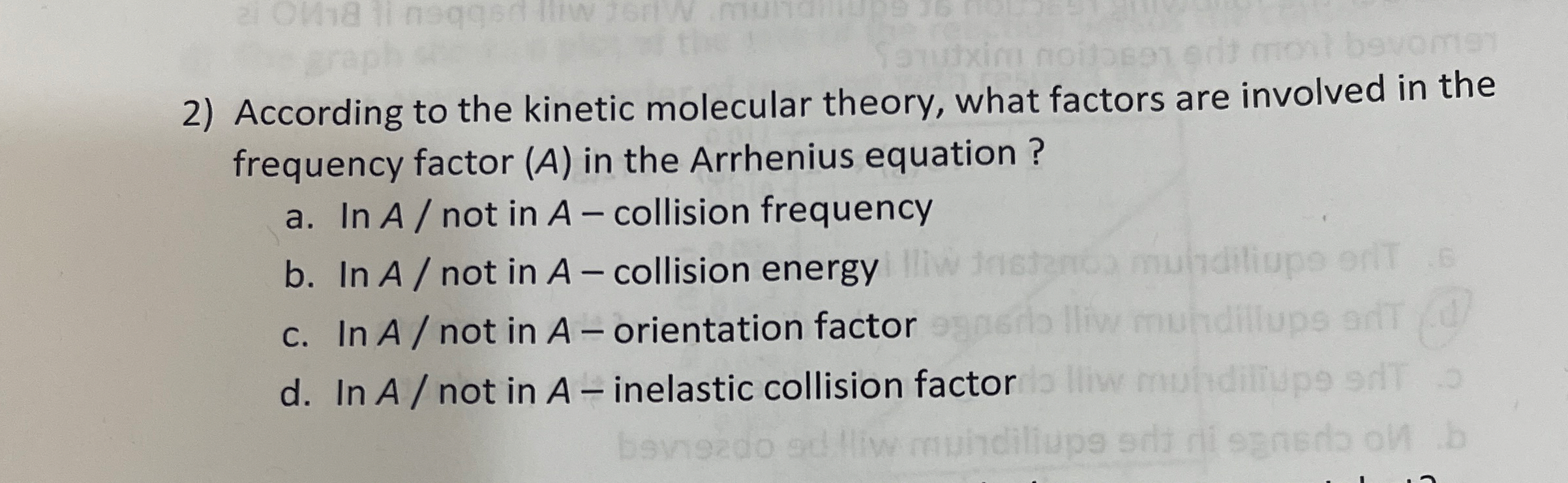 Solved According to the kinetic molecular theory, what | Chegg.com