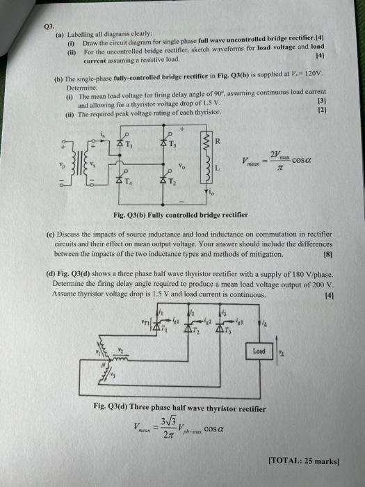 Solved Q3. (a) Labelling all diagrams clearly: (i) Draw the | Chegg.com