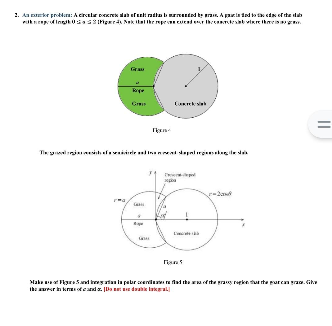 Solved 2. An exterior problem: A circular concrete slab of | Chegg.com