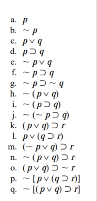 For numbers 1 and 2 substitute letters a through q | Chegg.com