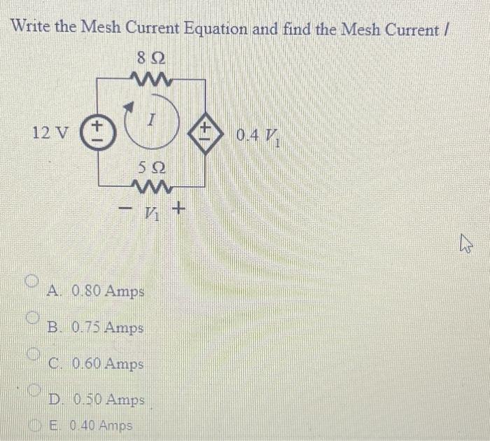 Solved Write the Mesh Current Equation and find the Mesh | Chegg.com
